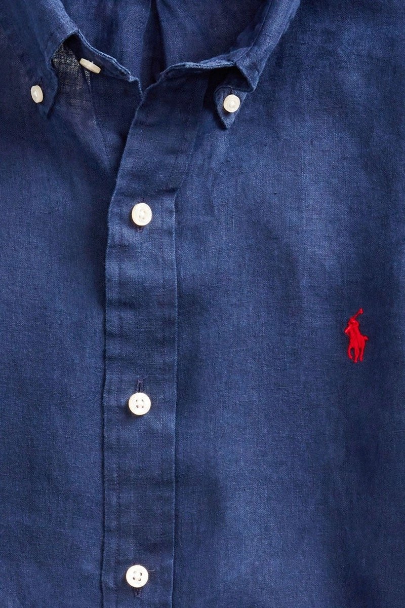 Camisa Lino Unicolor Ralph Lauren - Tienda De Ropa DiMarcos
